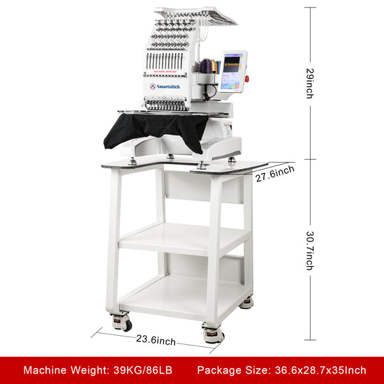 Smartstitch Embroidery Machine S1201, 12 Needles, Max Speed 1200RPM, E